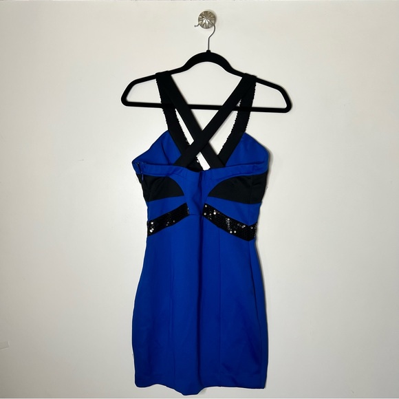 TCEC | Dresses | Tcec Royal Blue And Black Dress With Sequin | Poshmark